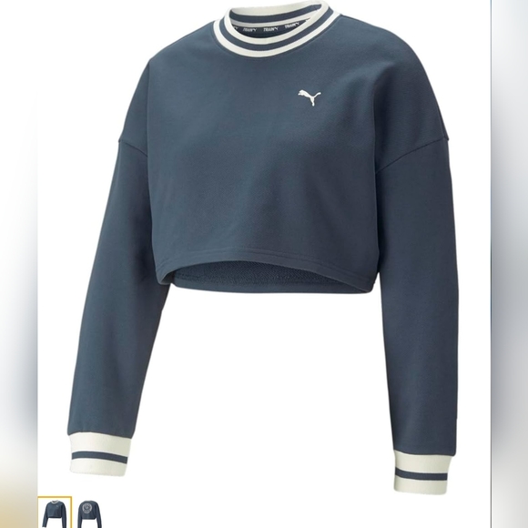 Puma | Sweaters | Oa Xs Cropped Crew Neck Sweatshirt | Poshmark